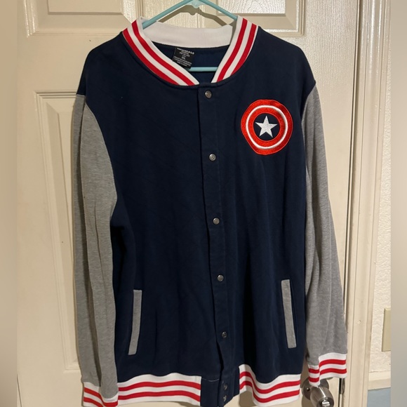Marvel | Jackets & Coats | Marvel Captain America Varsity Jacket | Poshmark